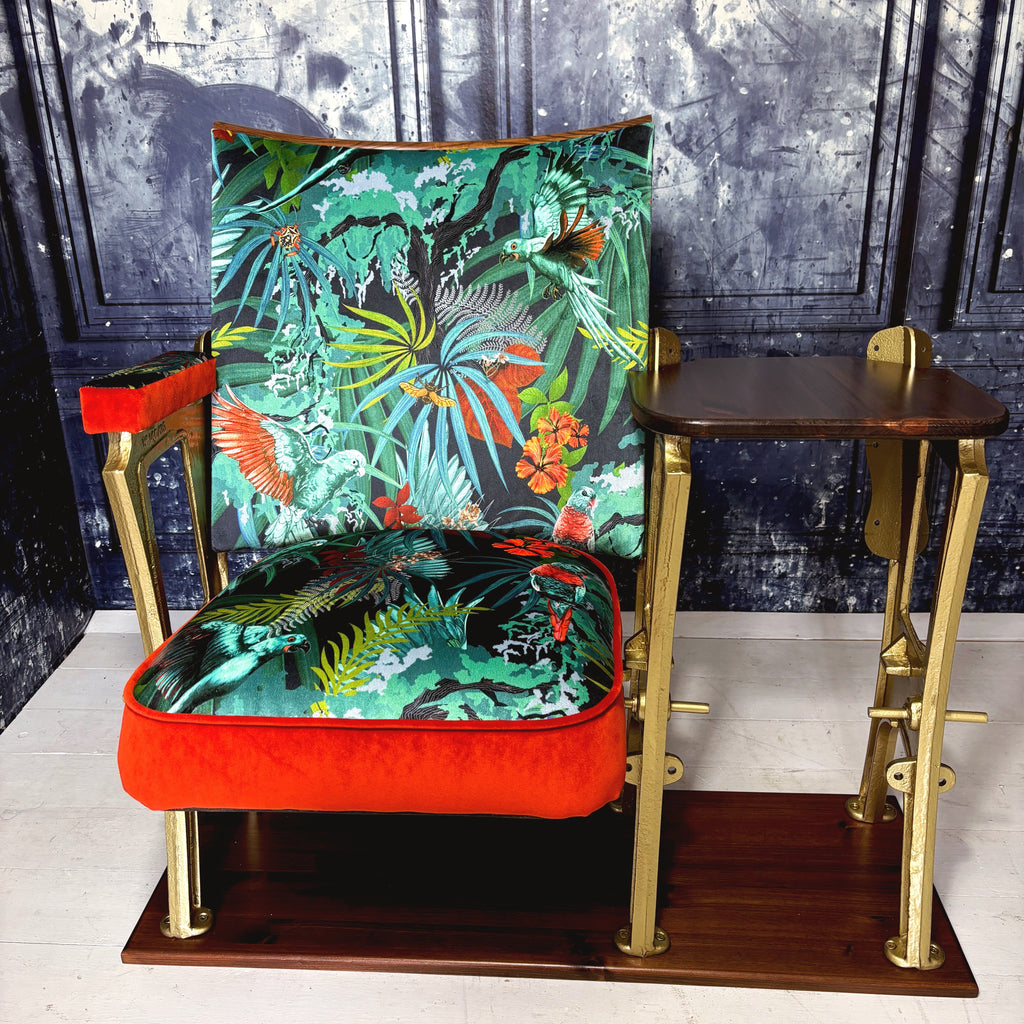 Vintage Cinema Seats With Side Table - Unseen Icons