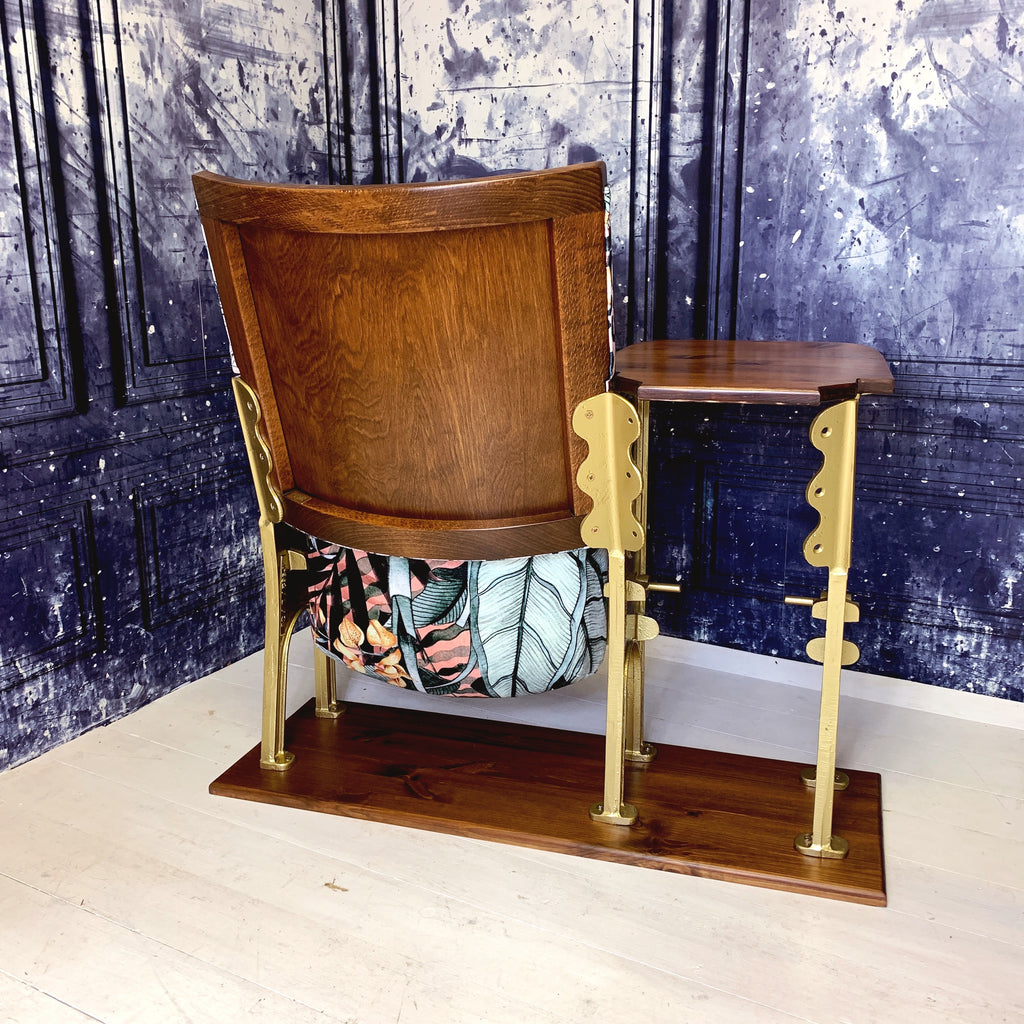 Vintage Cinema Seats With Side Table - Unseen Icons