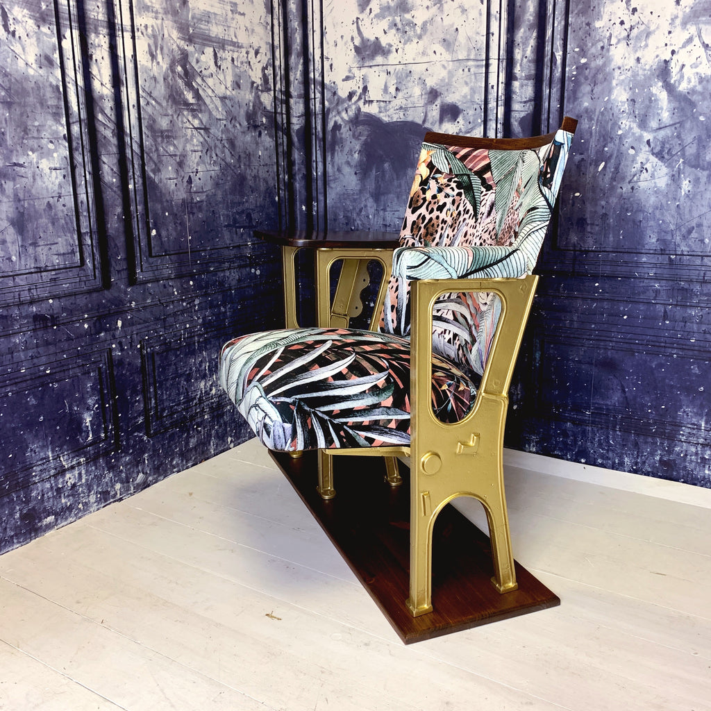 Vintage Cinema Seats With Side Table - Unseen Icons