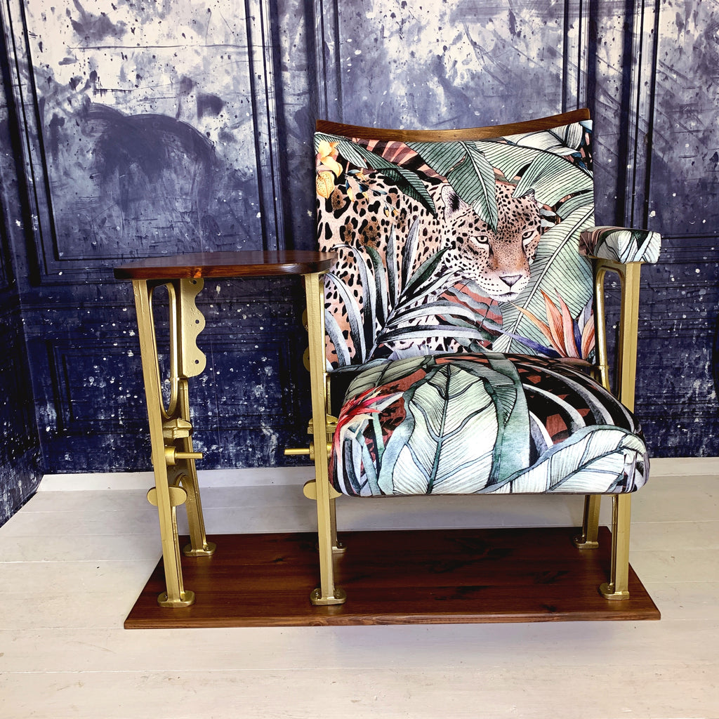 Vintage Cinema Seats With Side Table - Unseen Icons