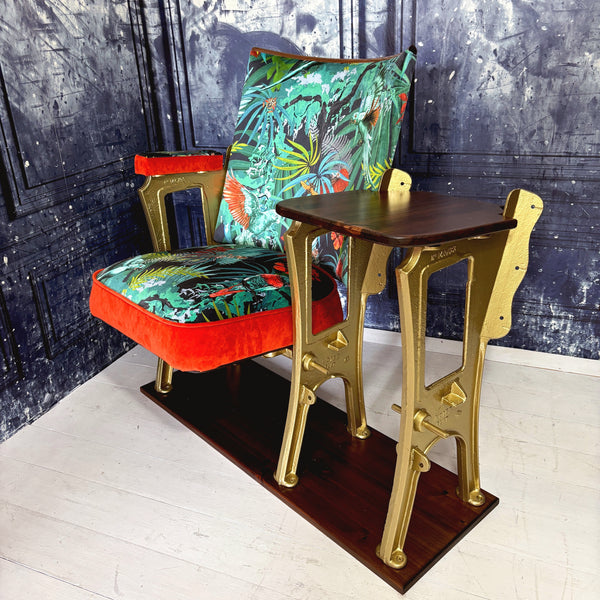 Vintage Cinema Seats With Side Table - Unseen Icons